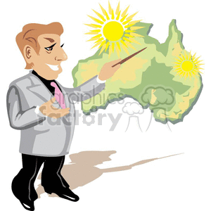 Child Weather Reporter Clipart
